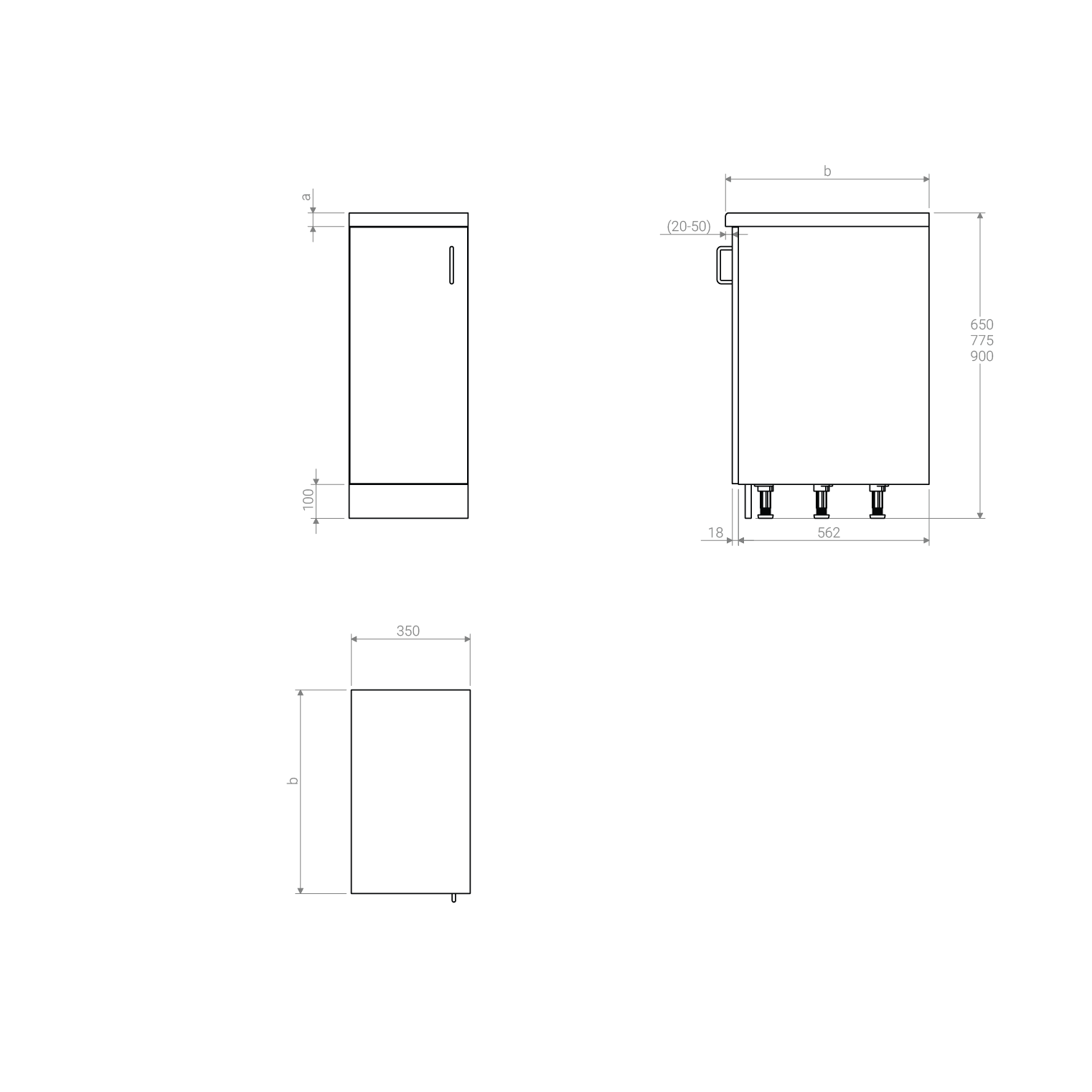 350mm Base Cupboard Unit