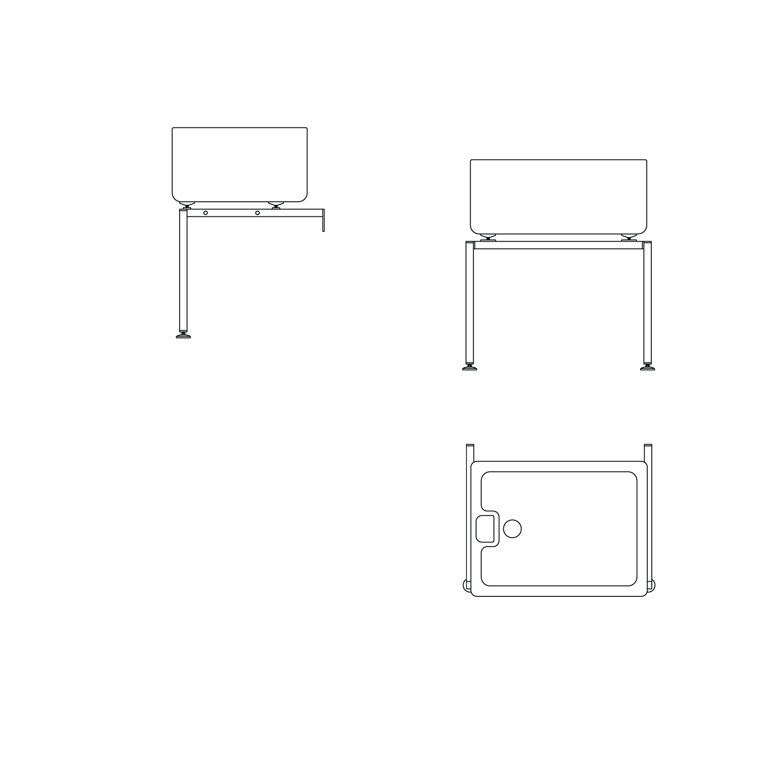 Wall Fixed Adjustable Belfast Sink Support Stand