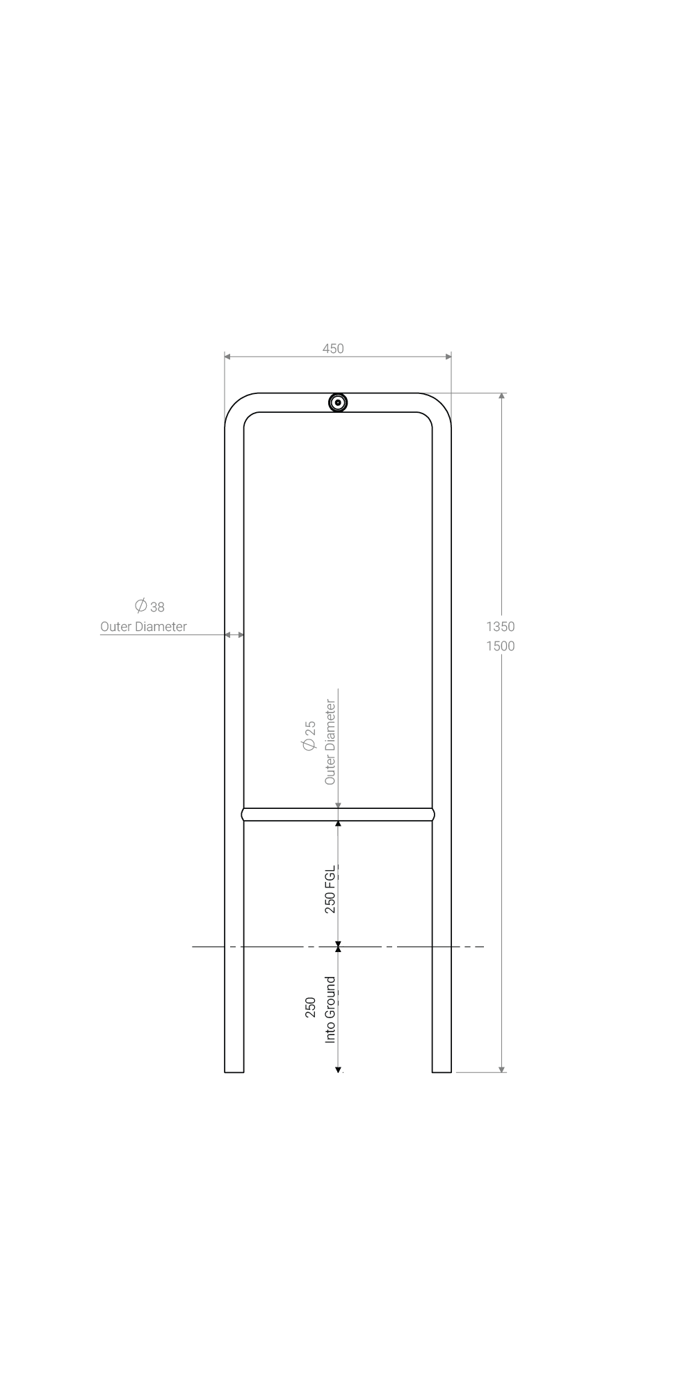Stainless door restrainer with a buffer