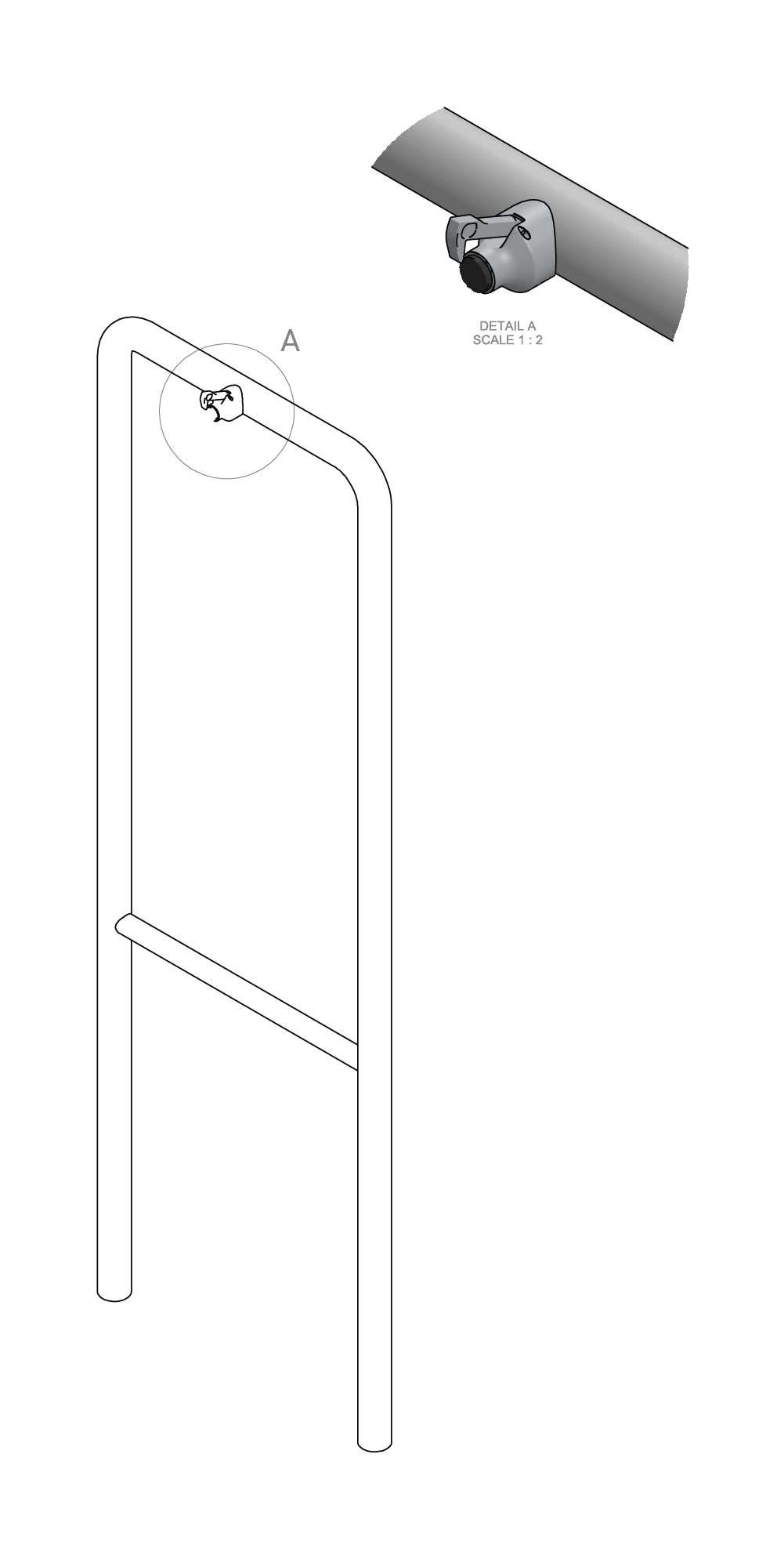 Door restrainer with a standard catch