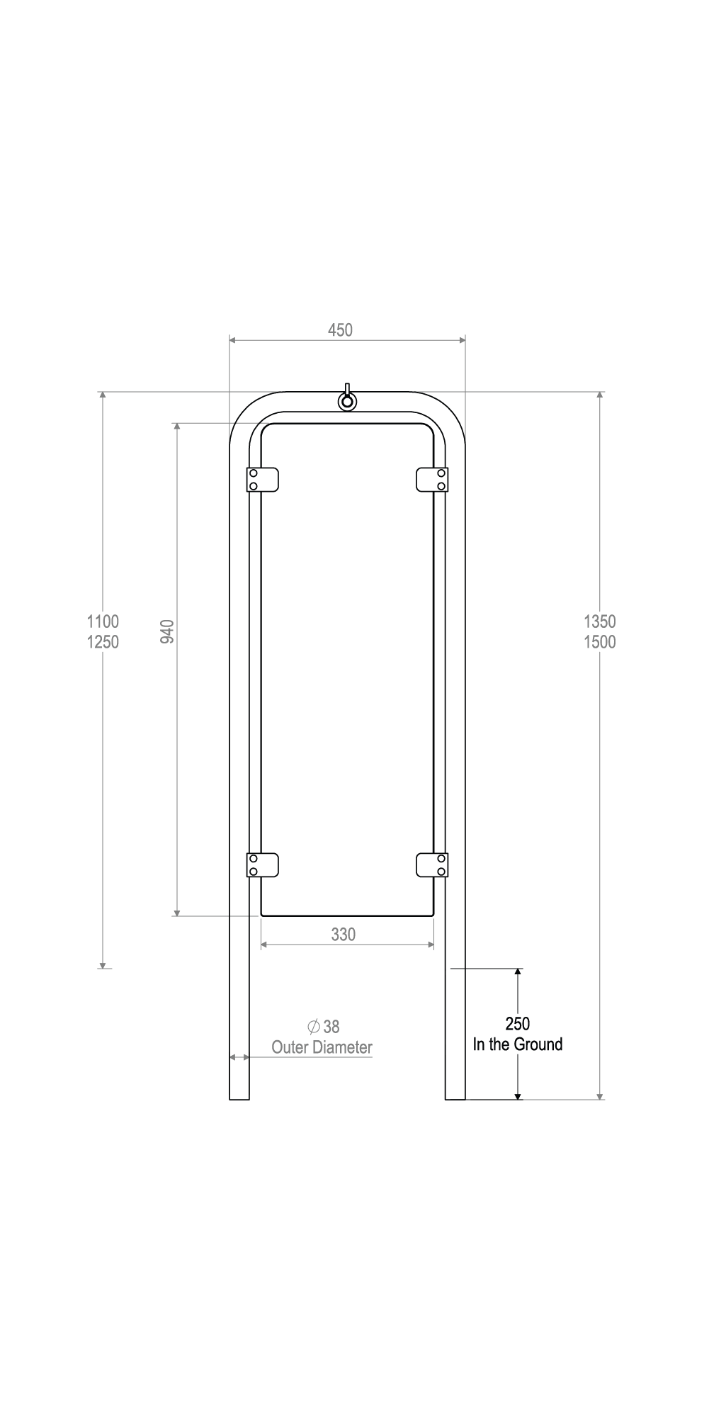 Door Restrainer with a glass infill panel & standard catch