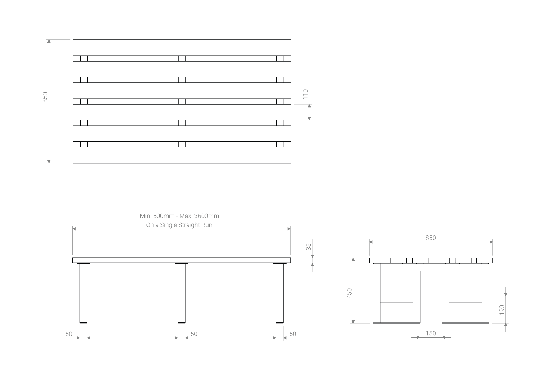 Prison Grade Island Seat Unit