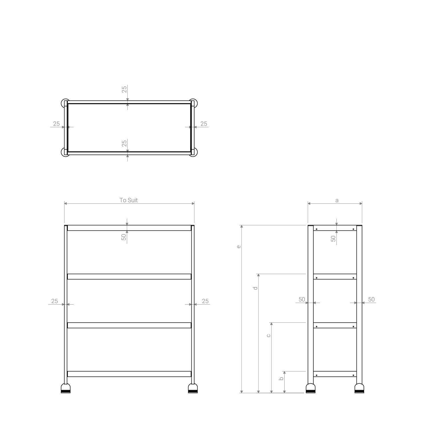 4 tier freestanding heavy duty racking system