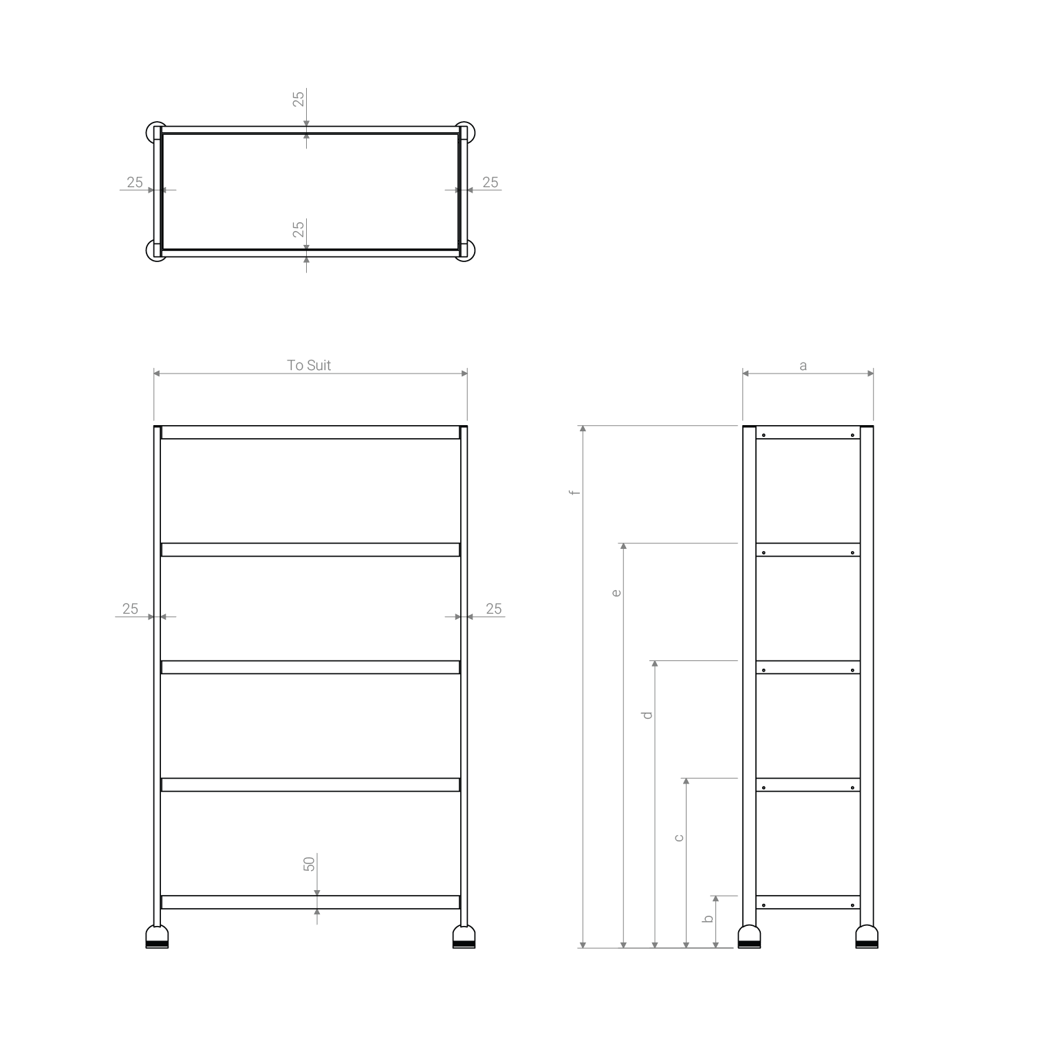 5 tier freestanding heavy duty racking system